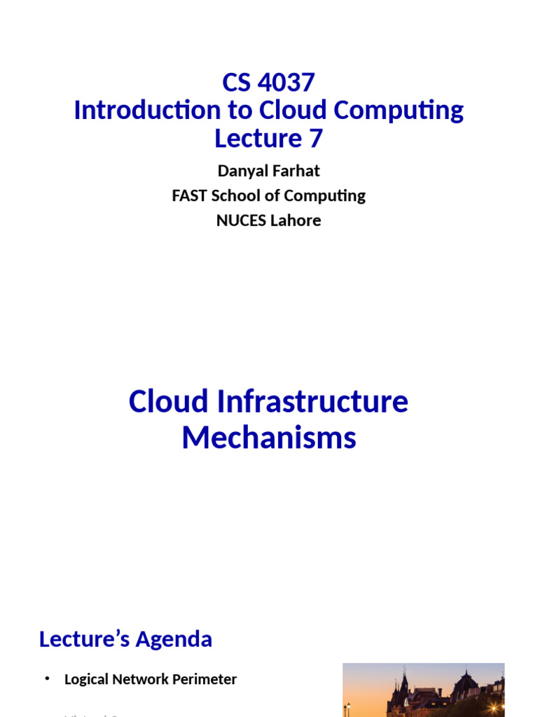 CC 7 Cloud Infrastructure | PDF | Cloud Computing | Computer Network