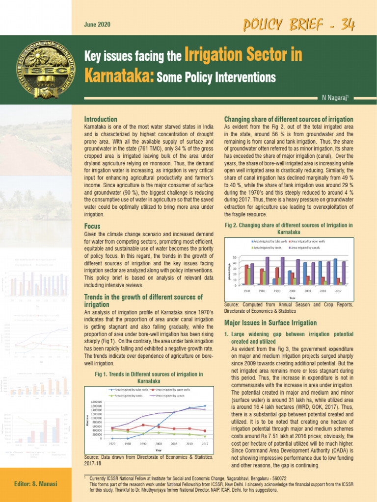 Irrigation Challenges in Karnataka | PDF | Irrigation | Agriculture