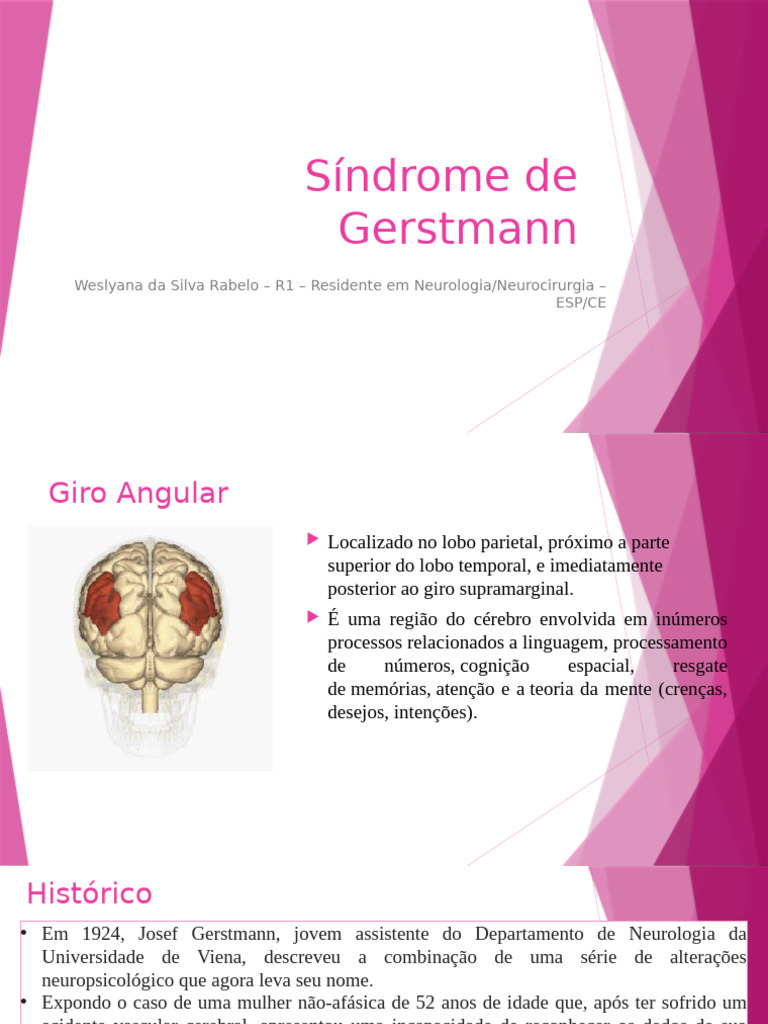Síndrome de Gerstmann | PDF | Neuropsicologia | Neurociência
