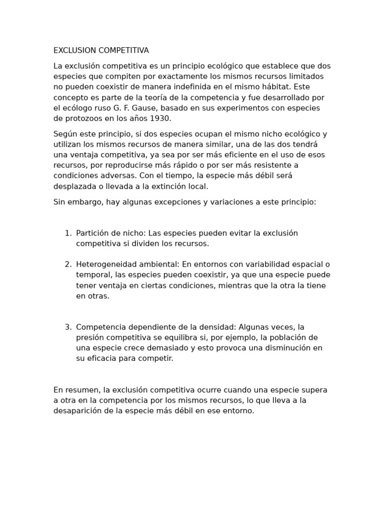 Depredación y Exclusión Competitiva | PDF | Depredación | Parasitismo