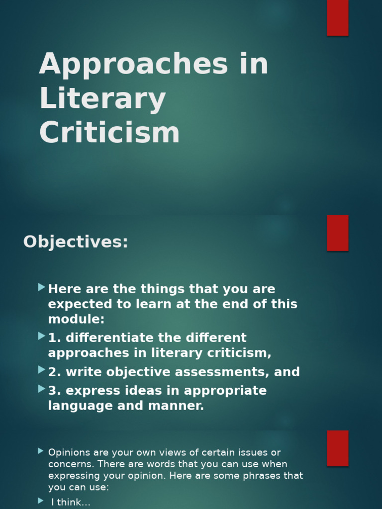 Literary Criticism Approaches Guide | PDF