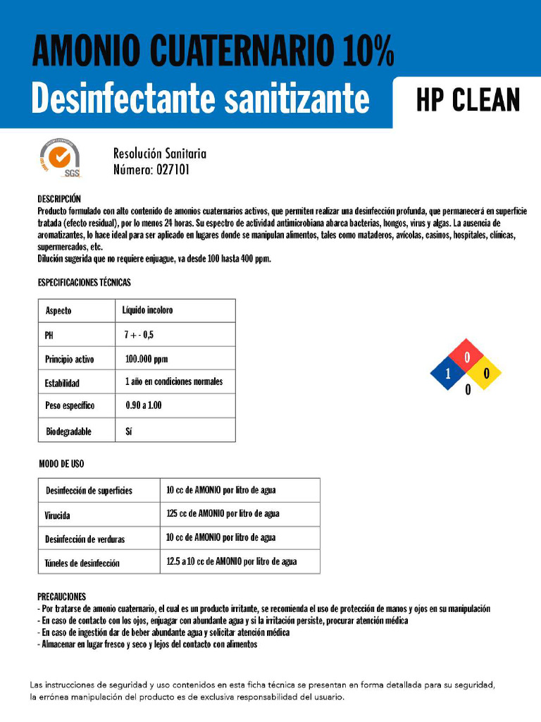 Ficha Amonio HP | PDF