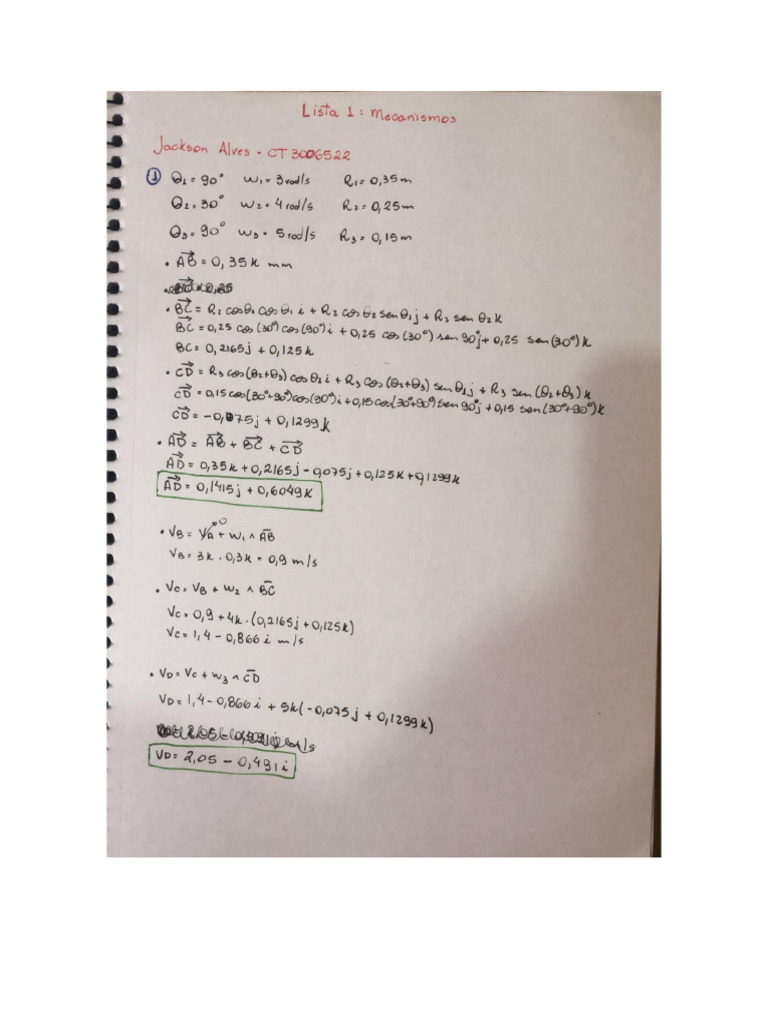 Lista1 Mecanismos JacksonAlves | PDF
