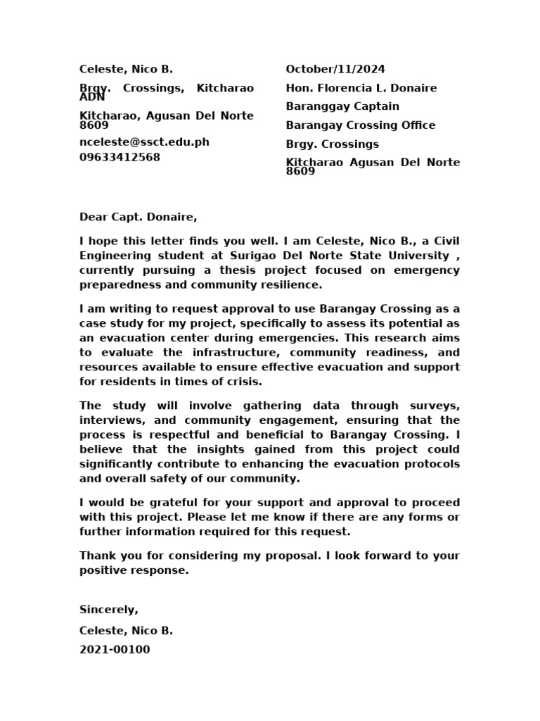 Evacuation Letter | PDF