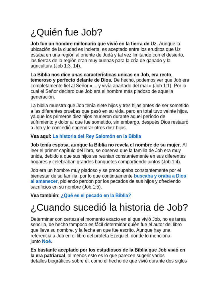 Quién Fue Job | PDF | Satán | Biblia