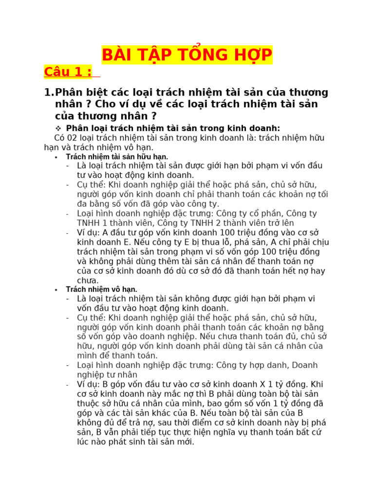 Đề cương LTM_Nhóm 5 | PDF