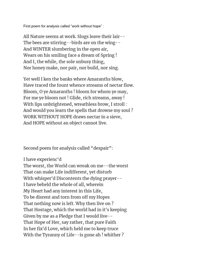 Coleridge Project Rough Draft | PDF