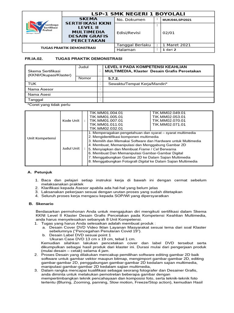 02-FR - IA.02 ... TUGAS PRAKTIK DEMONSTRASI DGP Edit Unit | PDF