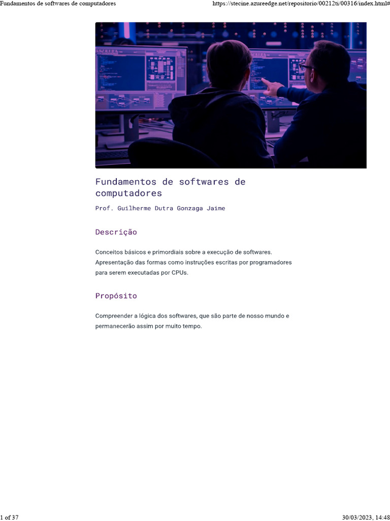 Tema 02 Fundamentos de Software de Computadores | PDF