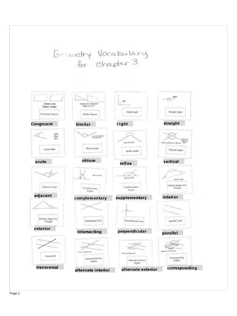 1-20-25 Word Bank Geom CH 3 WK 20 Vocabulary Puzzle | PDF