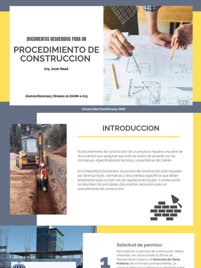 Trabajo final -Procedimiento de Construccion | PDF | Arquitecto