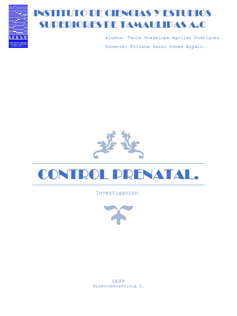 Control Prenatal, investigación.-convertido | PDF | El embarazo | Parto ...