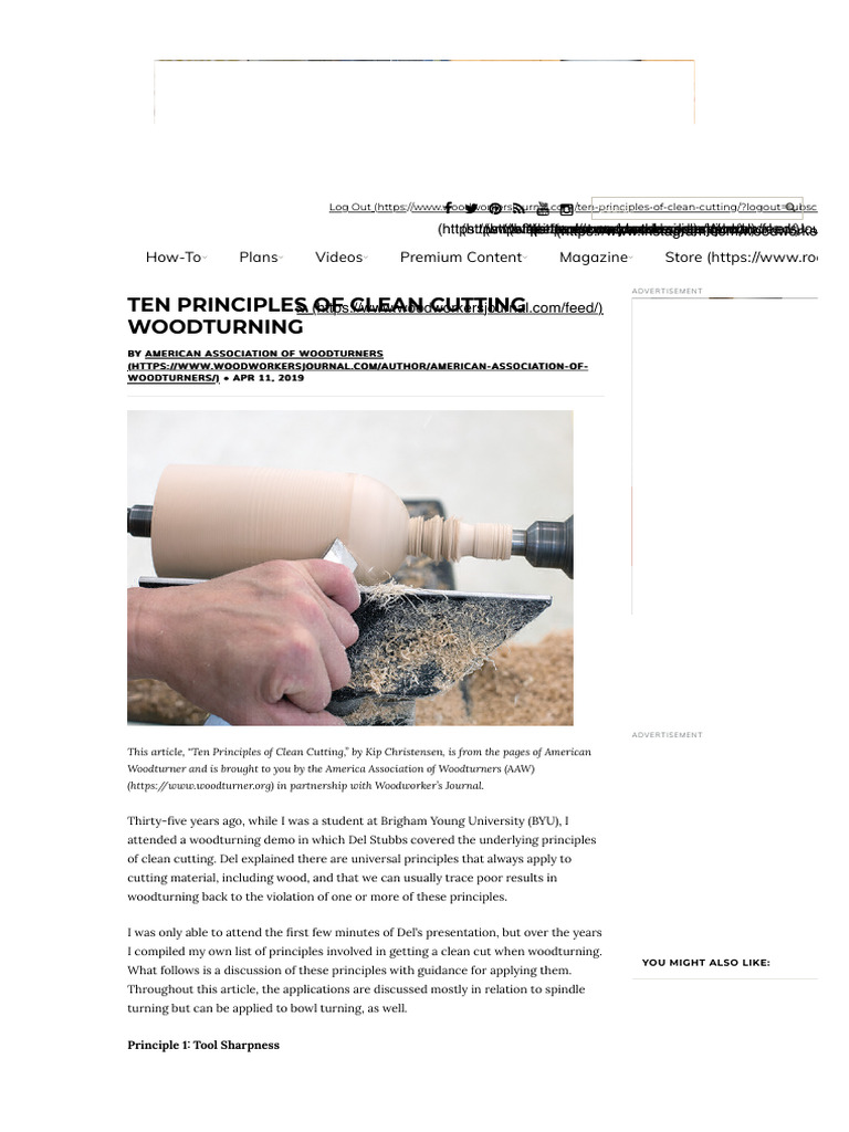 Ten Principles of Clean Cutting Woodturning | PDF | Woodworking ...