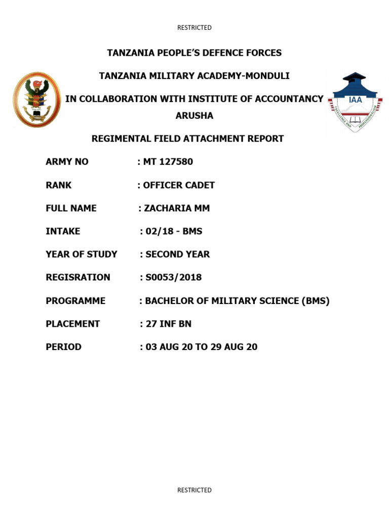 Military Science Cadet Report | PDF | Staff Sergeant | Quartermaster