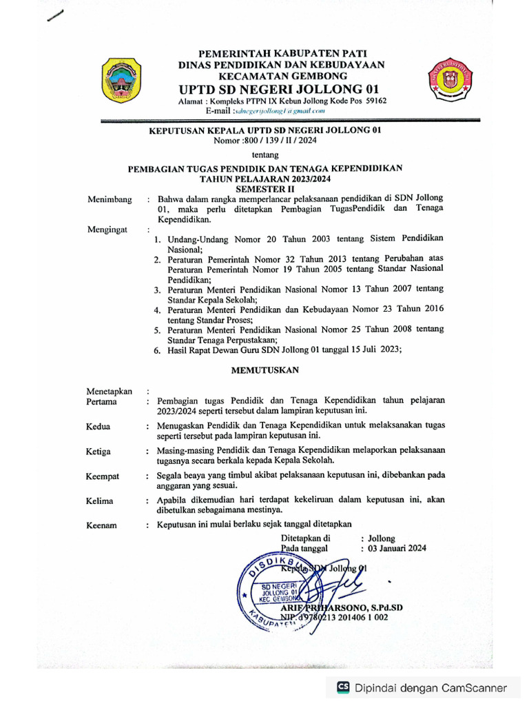 SK Mengajar 23-24 SMT 2 | PDF