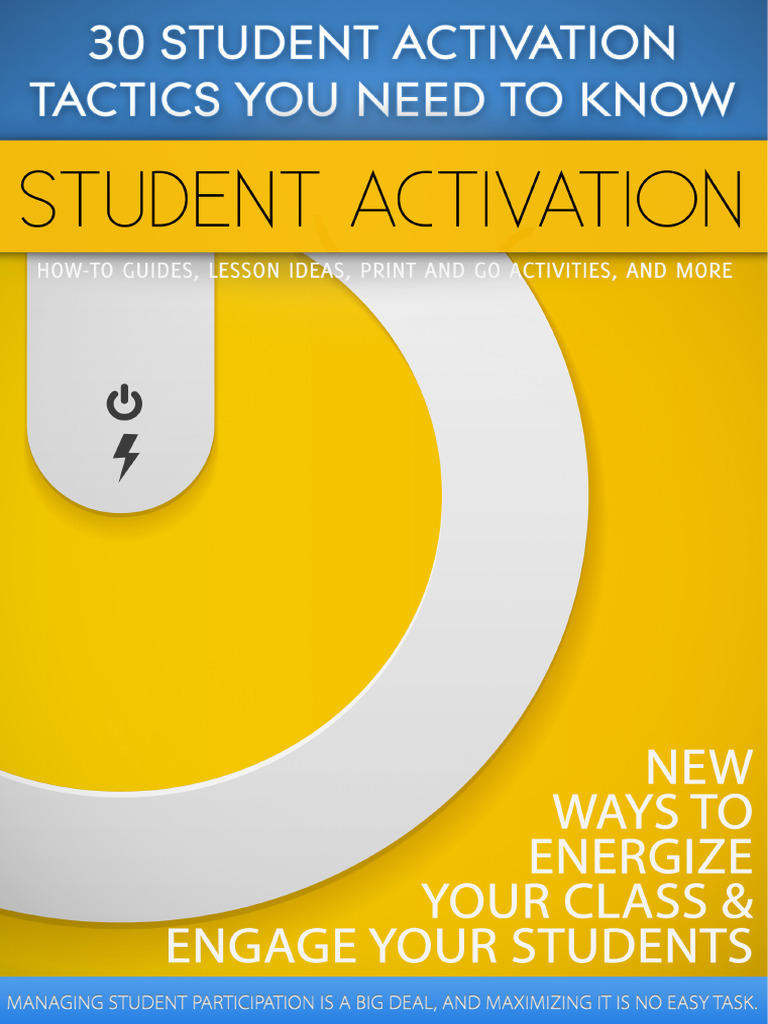 Student-Activation Tactics Like a Pro | PDF | English As A Second Or ...