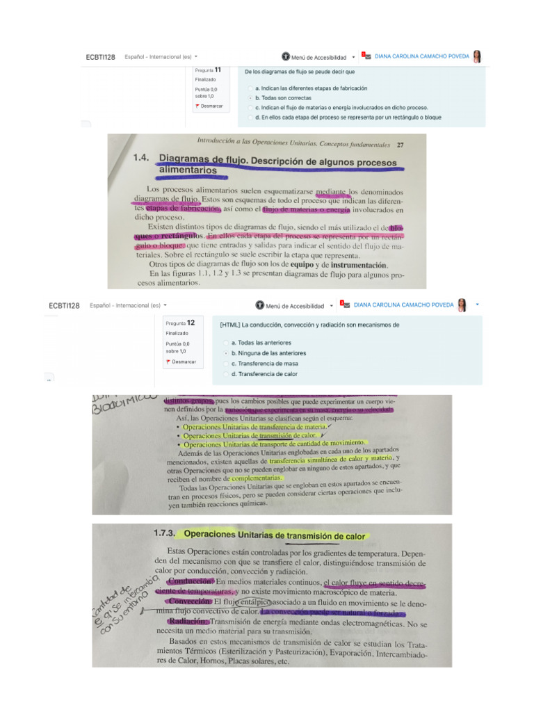 Revisión Cuestionario Introducción Ing. Alimentos | PDF