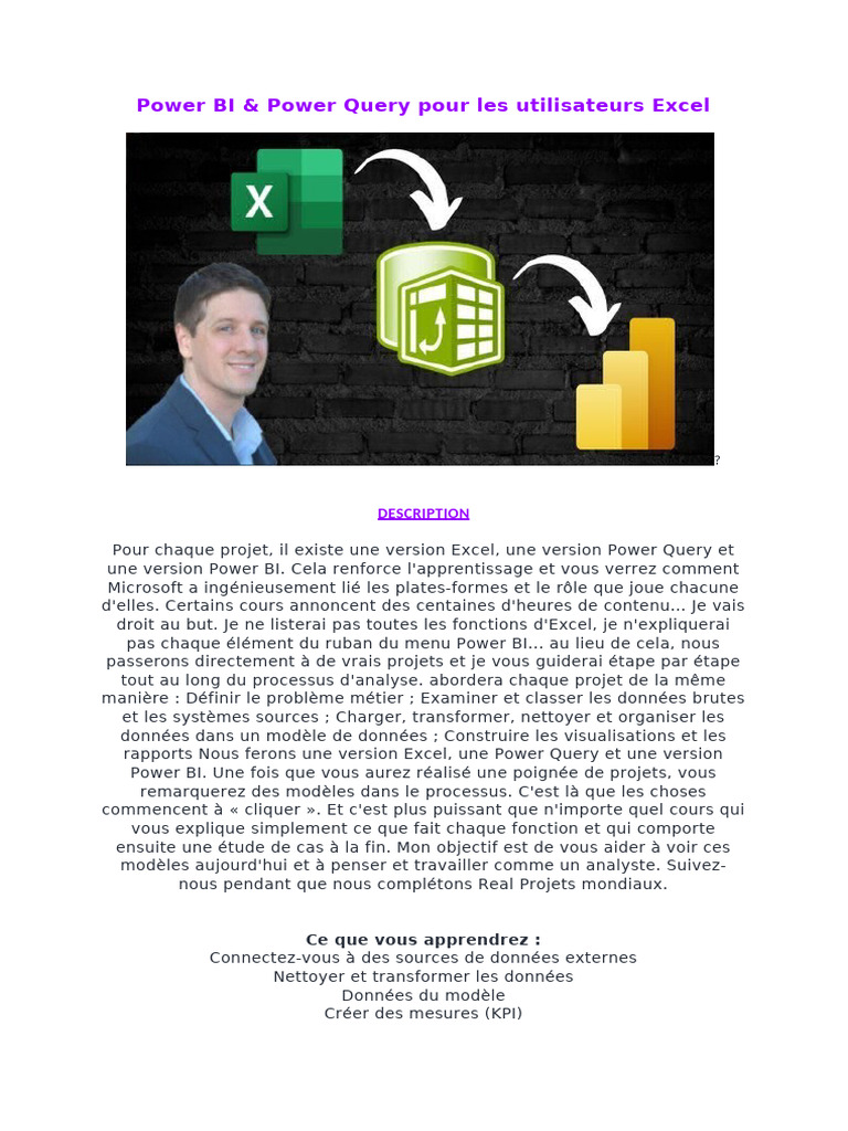 Udemy-Power Bi & Power Query Pour Les Utilisateurs Excel.2024.vo - Web ...