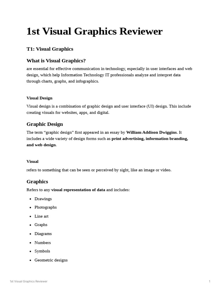 1st_Visual_Graphics_Reviewer_ | PDF | Graphics | Logos