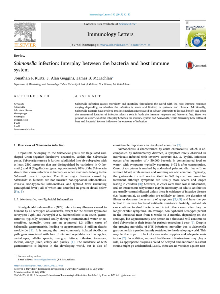 Inmuno 3 (2) | PDF | Salmonella | T Helper Cell