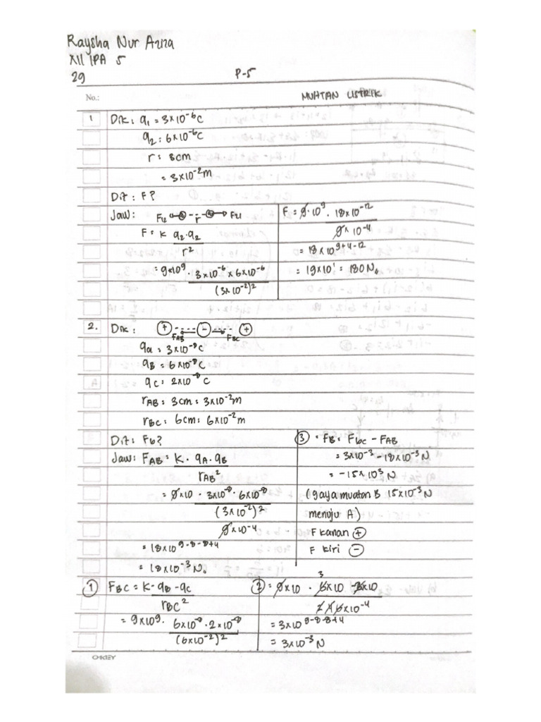 Muatan Listrik Xii Ipa 5 P5 | PDF