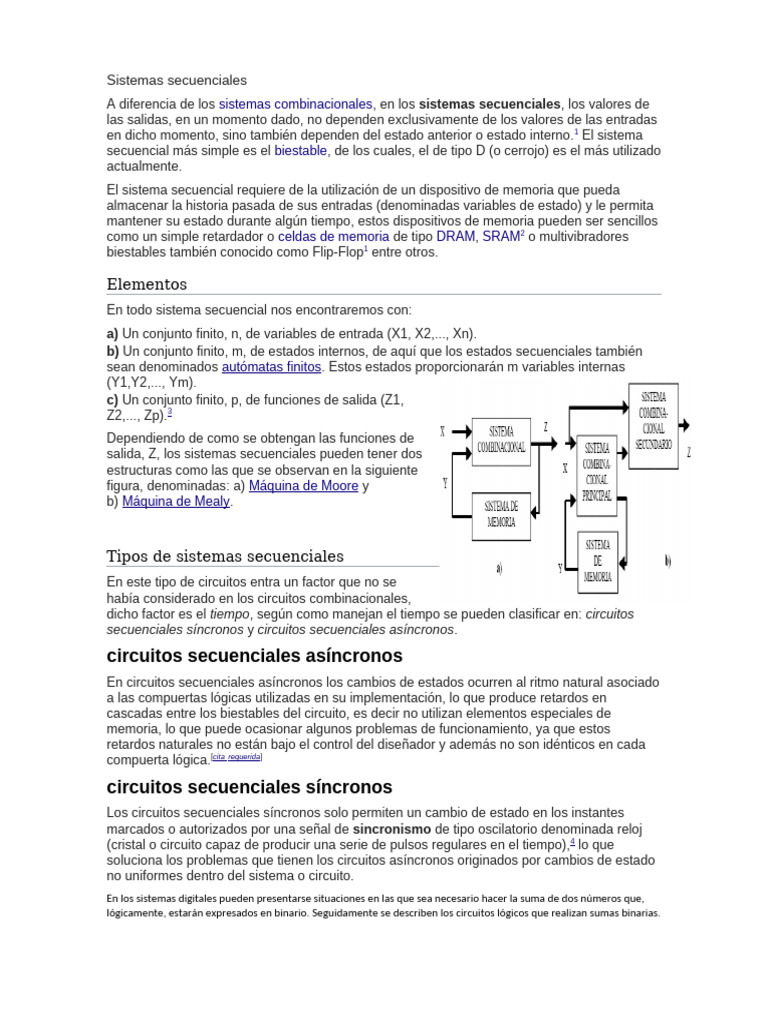 Sistemas Secuenciales | PDF | Ingeniería Informática | Electrónica digital