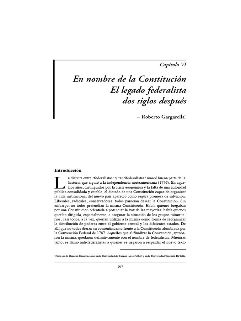 Legado Federalista y Constitución 1787 | PDF | Los documentos ...