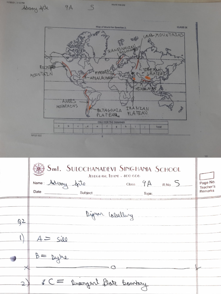 Geo Map and Diagram Test | PDF