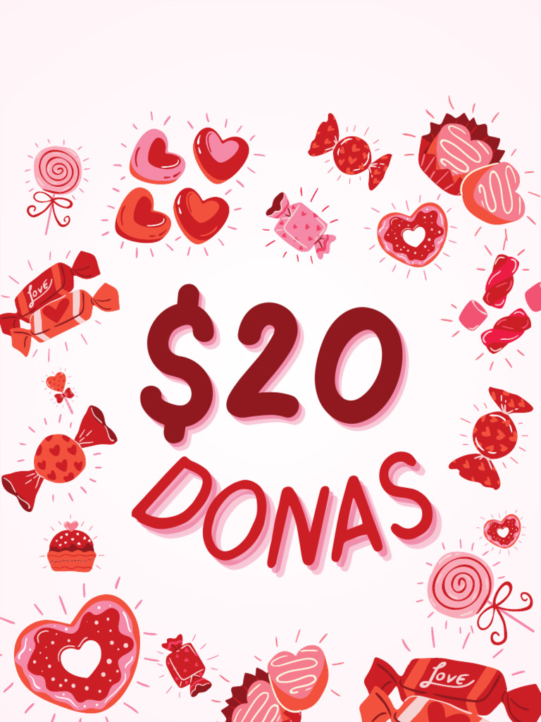 Hoja A4 Papel San Valentín Ilustrado Rojo y Rosado | PDF