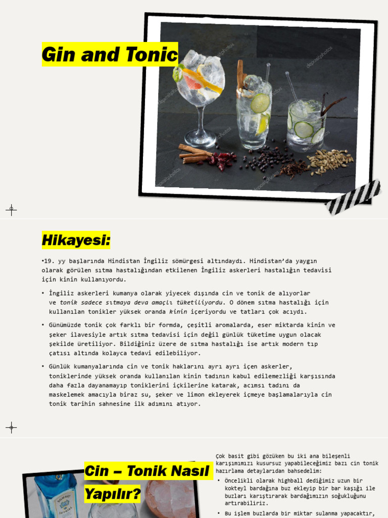 Gin Tonic and Gimlet | PDF