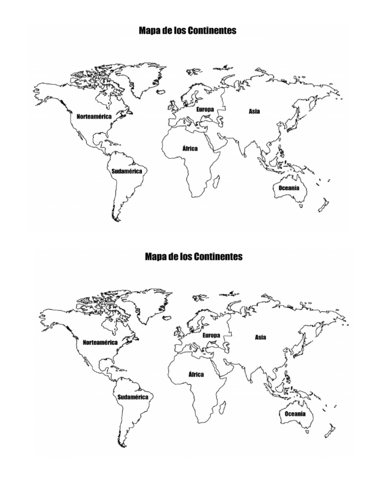 Mapa Continentes | PDF