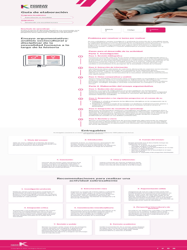Guía de Elaboración Introducción A La Sexualidad Humana - Módulo 2 V2 | PDF | Ensayos | Sicología