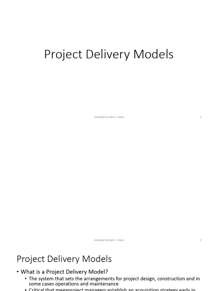 Overview of Project Delivery Models | PDF | Business