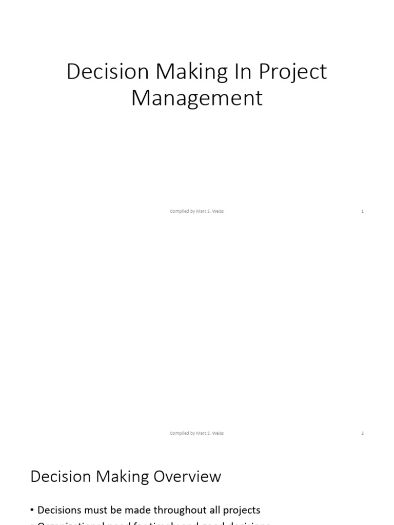 Effective Decision-Making in Projects | PDF