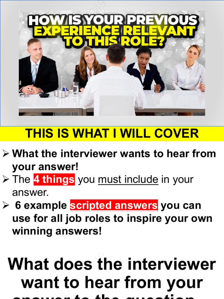 Job Interview Answer Guide | PDF | Health Care | Business