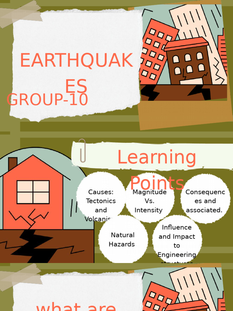 Earthquakes Geography Presentation in A Green Brown Illustrative Style ...