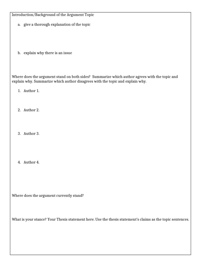 Argument Template (7) 2 | PDF