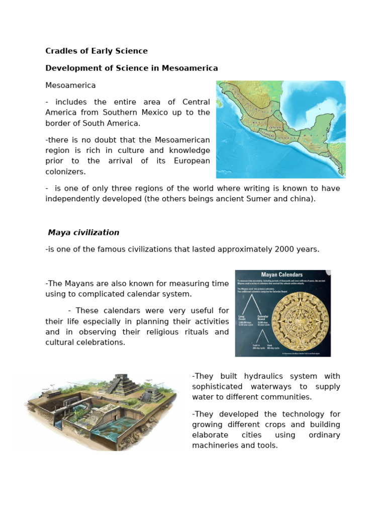 DEVELOPMENT OF SCIENCE IN MESOAMERICA | PDF | Mesoamerica | Maya ...