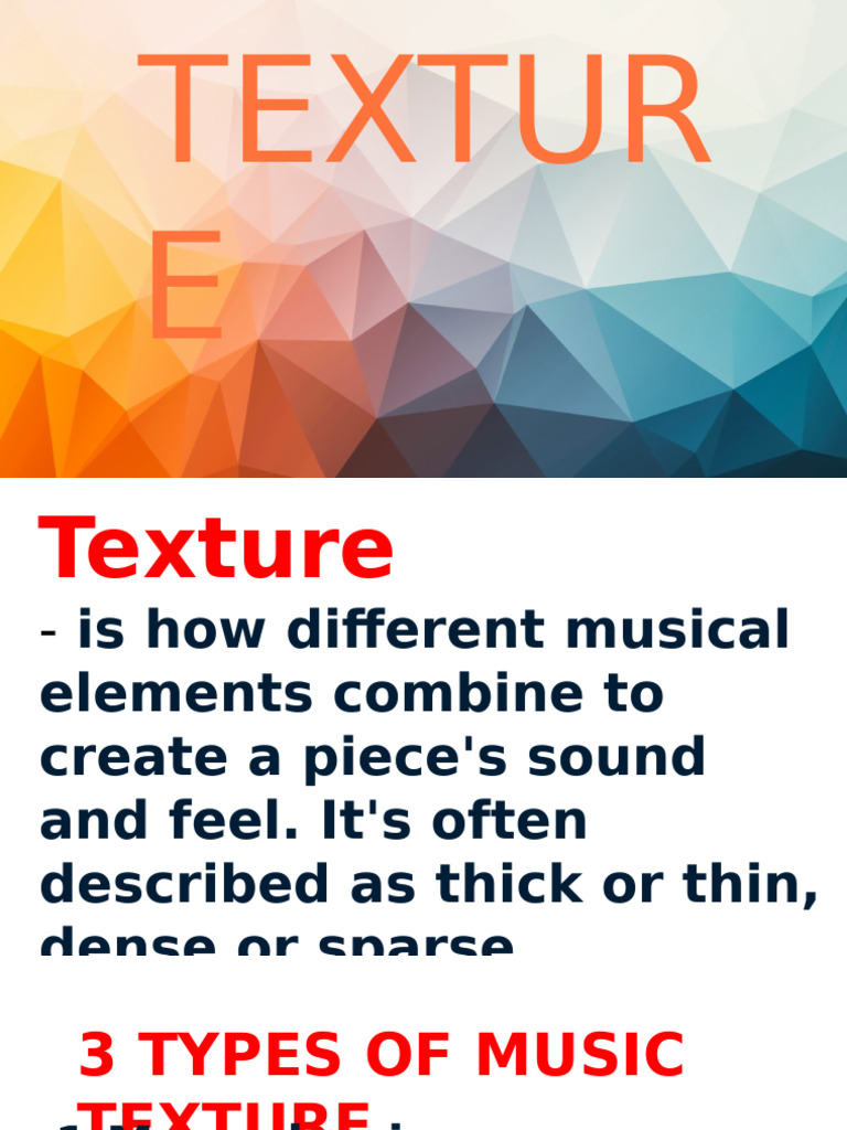 Mapeh 6 - Texture | PDF