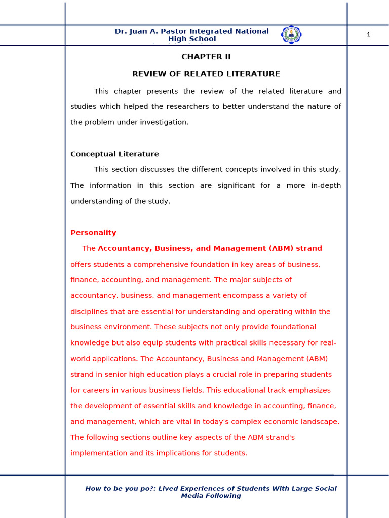 Chapter 2 Template | PDF | Self Esteem | Adolescence