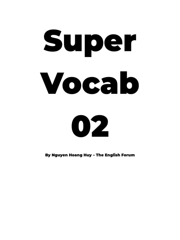 Super Vocab 02 | PDF