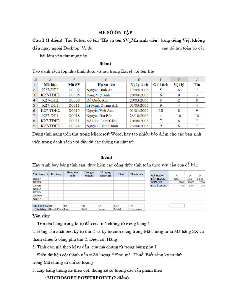 De Thi Tin DC - On Tap 1 | PDF