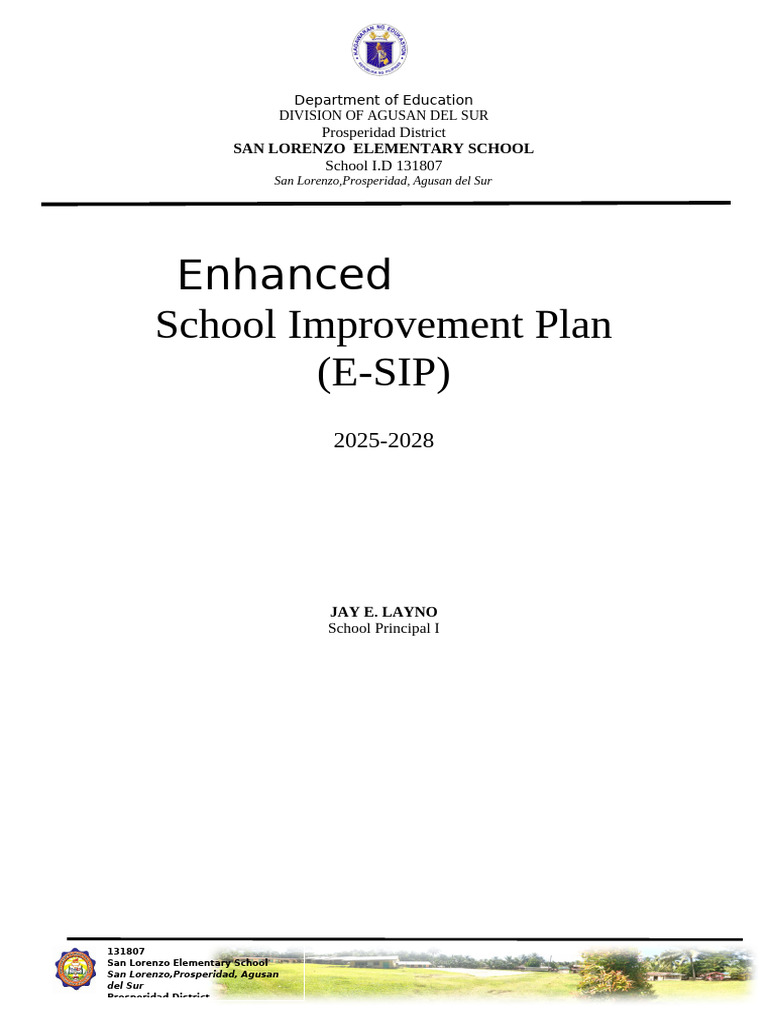 Preliminary Pages SIP 2025-2028 | PDF | Teachers | Schools