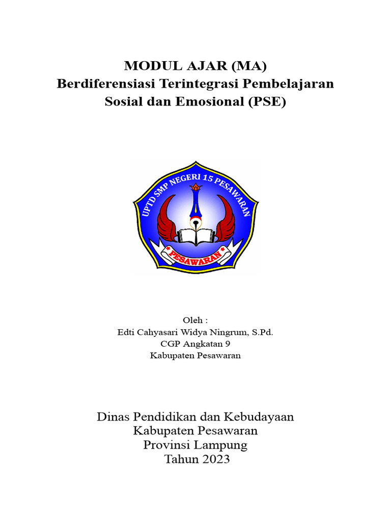 2.2.a.6 MODUL AJAR (MA) Berdiferensiasi-PSE | PDF