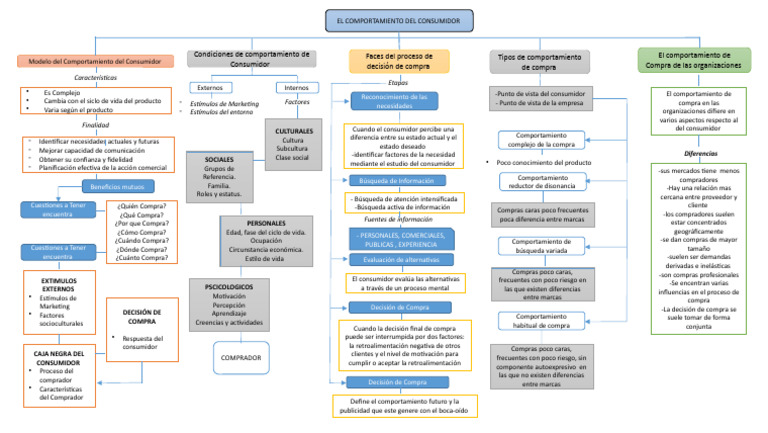 Mapa Conceptual Comportamiento Del Consumidor | PDF | Comportamiento | Los consumidores