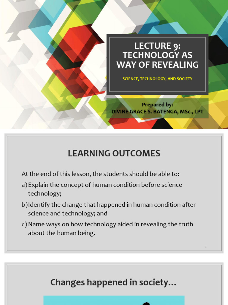 STS Lecture 9 Technology As Way of Revealing PDF | PDF | Clothing | Deities