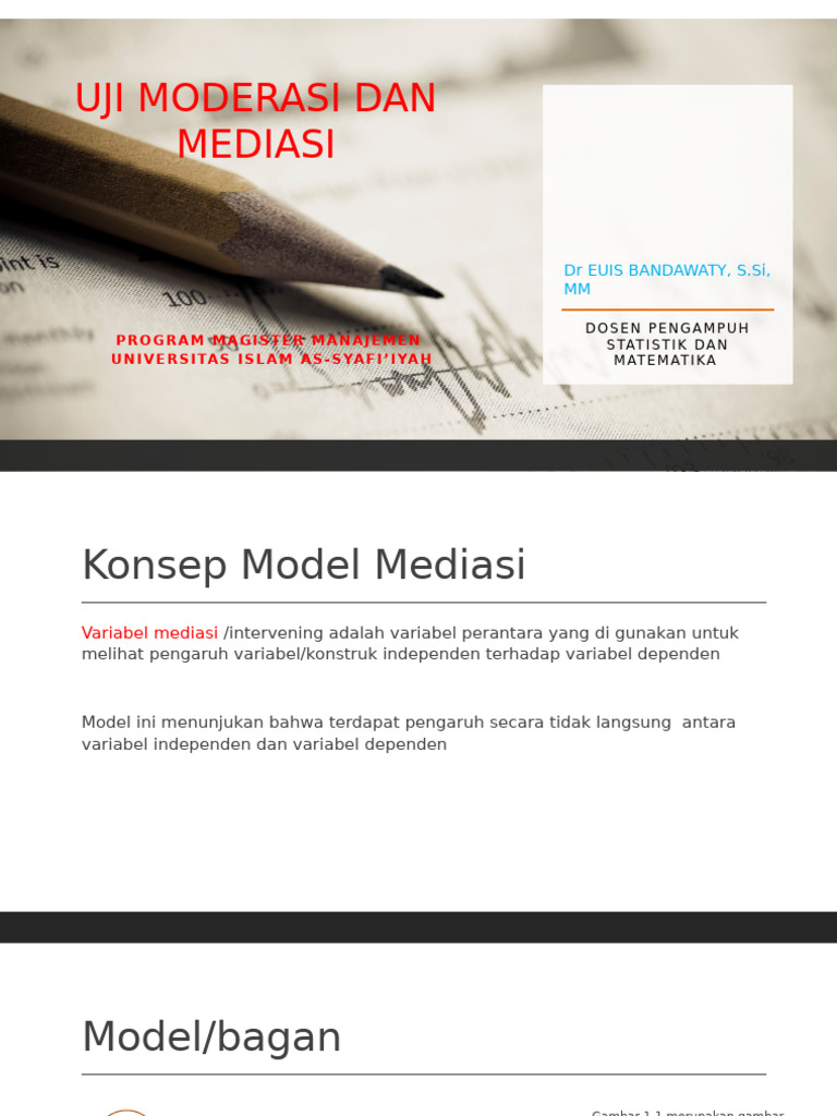PPT3 - Uji Model Mediasi Dan Moderasi Dengan Smart PLS | PDF