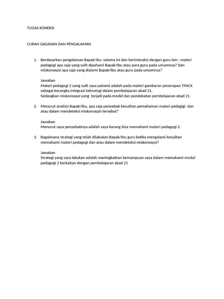 Koneksi - Tofik Mujion | PDF