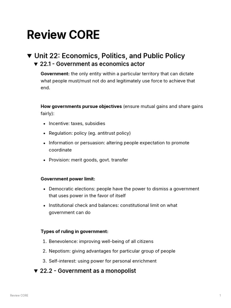 Core Economics SUMMARY | PDF | Great Depression | Unemployment