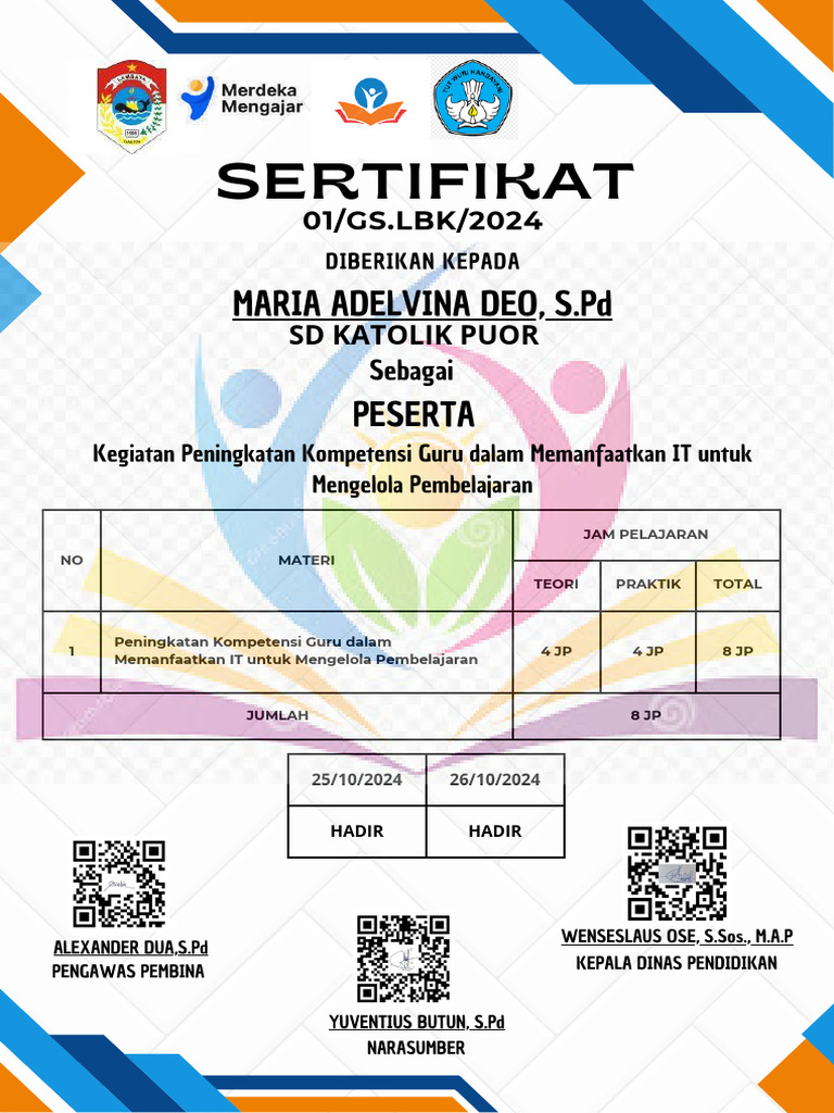 Sertifikat Berbagi Praktik Baik | PDF